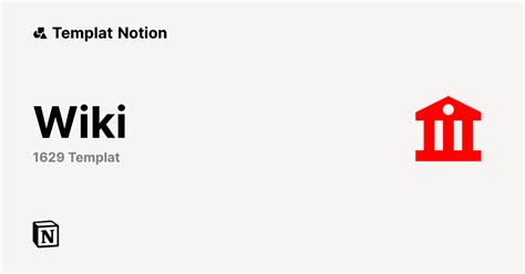 Marketplace Wiki Templat Gratis Dari Notion Notion