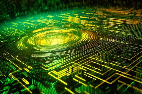 Premium Photo Set Against A Vibrant Green And Yellow Background A