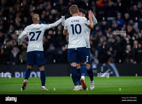 London England December 02 Harry Kane Son Heung Min After The