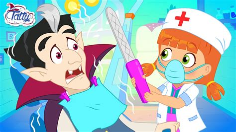 Приключението на Татти и Мисифу посещаващи Дракула 🧛 Приказки за деца за хелоуин Youtube