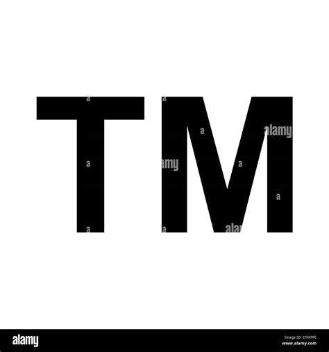 Trade Mark Icon Symbol Tm Sign Trademark Vector Black Law Stock Vector