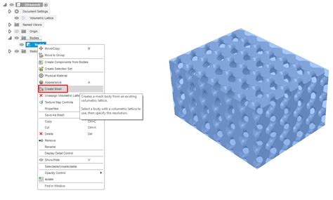 Exported Volumetric Lattice Part From Fusion 360 Doesnt Contain
