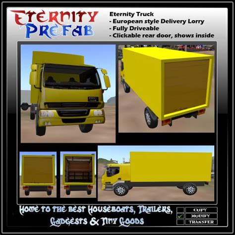 Second Life Marketplace Eternity Truck Delivery Lorry Updated Boxed