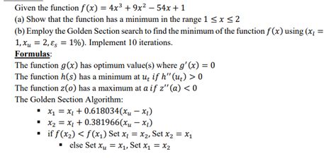 Solved Given The Function Fx4x39x2−54x1 A Show That