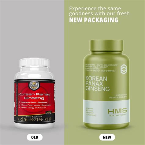 Hms Nutrition Organic Korean Red Panax Ginseng 2000mg Super Strength