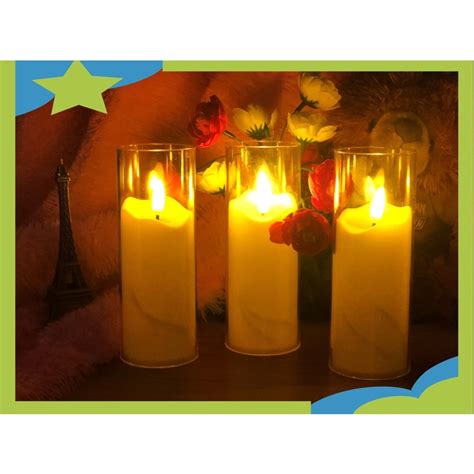 Jual Lilin Elektrik GELAS AKRILIK Sumbu Goyang Lilin Led D Flameless LED Candles Battery