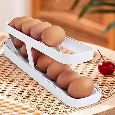Automatic Scrolling Egg Rack Holder Storage Box Hellohobot
