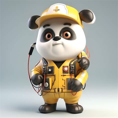 Premium Ai Image Panda Character In Astronaut Suit With A Panda