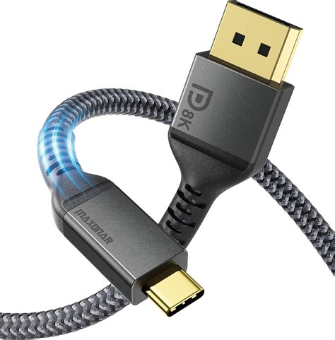 USB C To DisplayPort Cable 8K 60Hz Maxonar 4K 60Hz 144Hz 120Hz 5K 60Hz