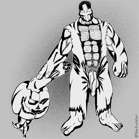 Rule 34 Bara Barfurmon Fetish Freaky Halloween Horror Muscular
