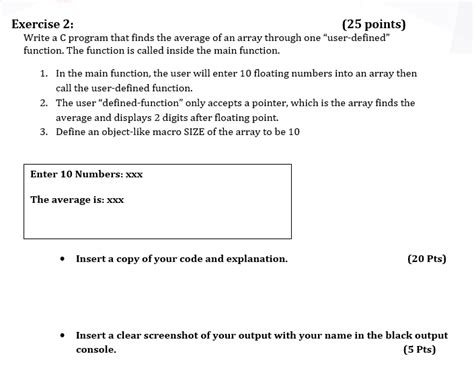 Solved Exercise 2 25 Points Write A C Program That Finds