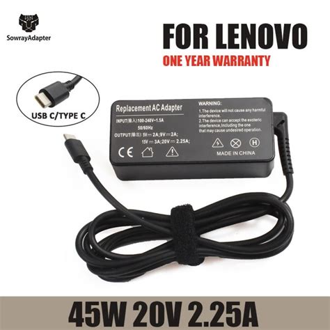 45W USB C Type C Laptop PD Charger AC Power Adapter ADLX45YCC3A For Lenovo Thinkpad X270 E490 X1