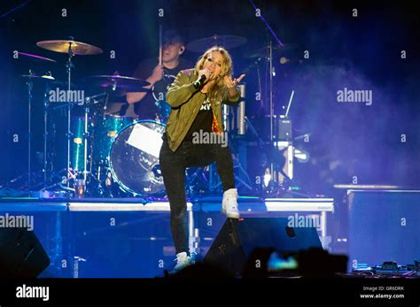 Singer Sandra Nasic Of Guano Apes During Performance At Outdoor