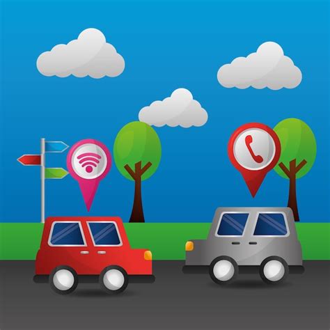 Premium Vector Gps Navigation Application