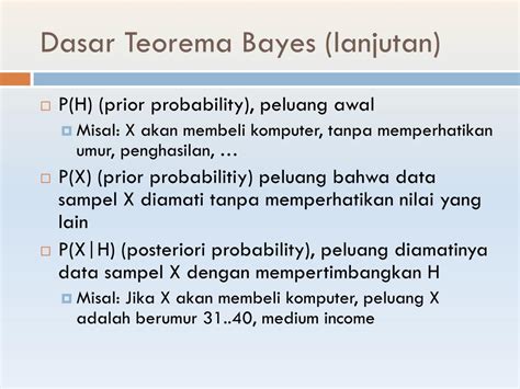 Ppt Klasifikasi Berdasarkan Teorema Bayes Powerpoint Presentation Free Download Id 5658589