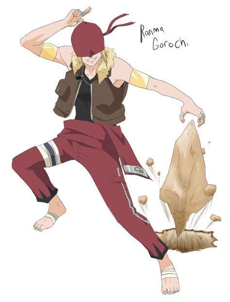 Ranma The Rock Shinobi Narutooc By Skeletonny Naruto Oc