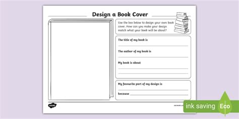 Design A Book Cover Activity Sheet Professor Feito