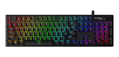 Teclado Gamer Hyperx Alloy Origins Qwerty Aqua Inglés Us Color Negro