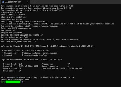 Installer Wsl Pour Utiliser Linux Dans Windows