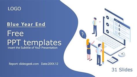 Year End Summary Free Presentation Slide Template