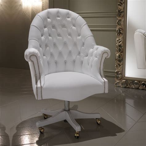 White Leather Executive Office Chair At Elijah Mason Blog