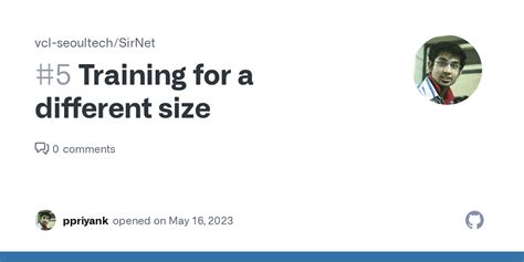 Training For A Different Size · Issue 5 · Vcl Seoultechsirnet · Github