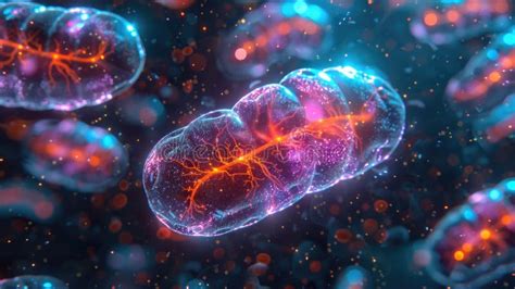 Vibrant And Active Cellular Mitochondria Producing Energy A