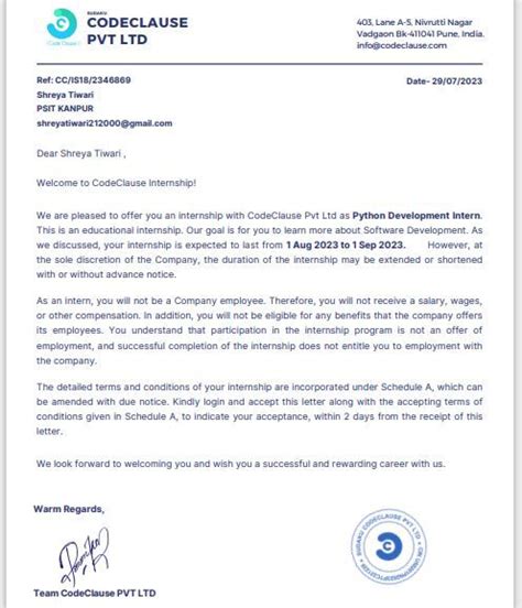 shreya tiwari on linkedin codeclause intern codeclause internship