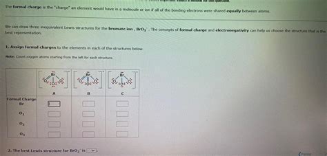 Answered The Formal Charge Is The Charge An Element Would Have In A