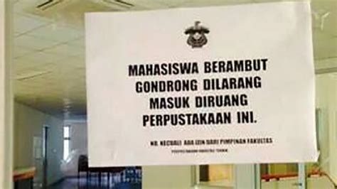 Mahasiswa Teknik Unhas Yang Gondrong Dilarang Masuk Perpustakaan