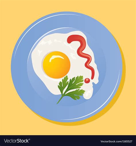 Fried Egg Royalty Free Vector Image Vectorstock