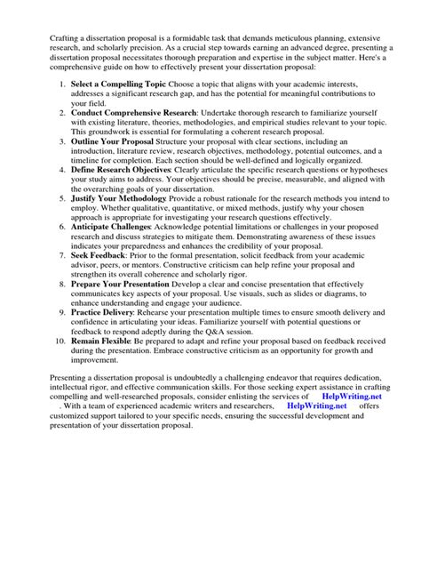 How To Present Your Dissertation Proposal Pdf Thesis Methodology