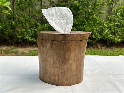 Rustic Wood Tissue Box Cover Tissue Holder For Home Decor Etsy