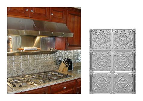 Kitchen Backsplash Ideas Decorative Tin Tiles Metal Backsplash