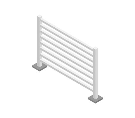 Premium Vector Fence Icons Set Isometric Style