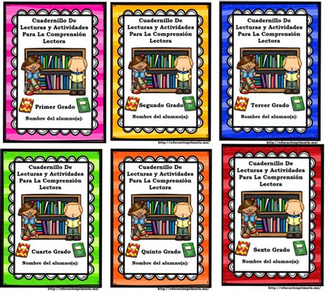 Cuadernillos de lecturas y actividades para la comprensión lectora de todos los grados