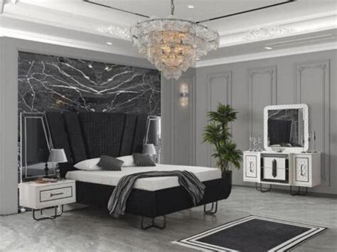 Jvmoebel Bett Schlafzimmer Bett Mit 2 Nachttischen Doppelbett Möbel