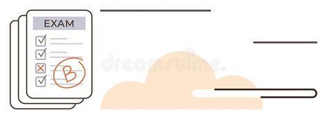 Graded Exam Paper With Score B And Checklist Education Success And