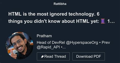 Html Is The Most Ignored Technology 6 Things You Didnt Know About Html Yet 🧵 Thread From