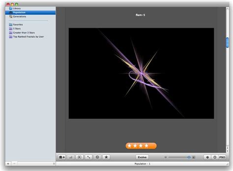 Fractal Evolver Interface Viewing A Fractal In Full Resolution And