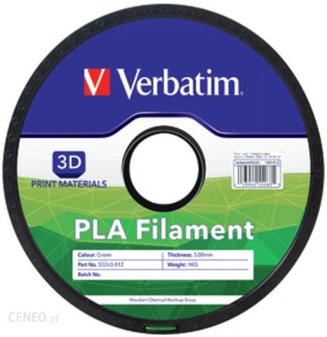 Filament Verbatim Filament PLA Green 2 85 Mm 1 Kg Opinie I Ceny Na