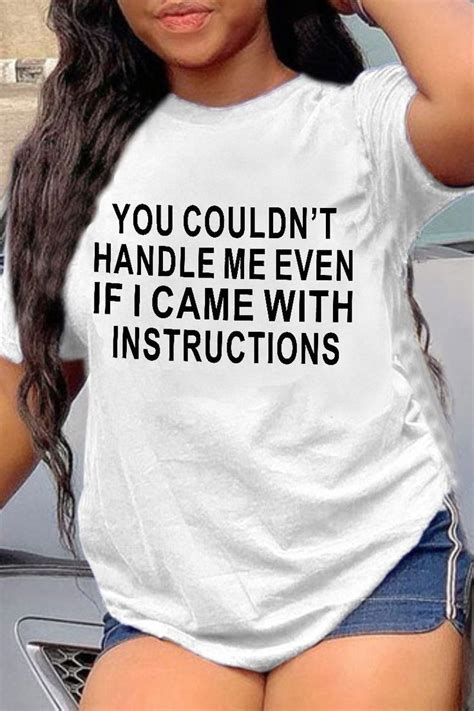 White Fashion Casual Letter Print Basic O Neck T Shirts White Fashion