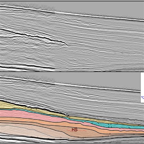 Interpreted Dip Oriented 2d Seismic Line In The Northern Depocenter