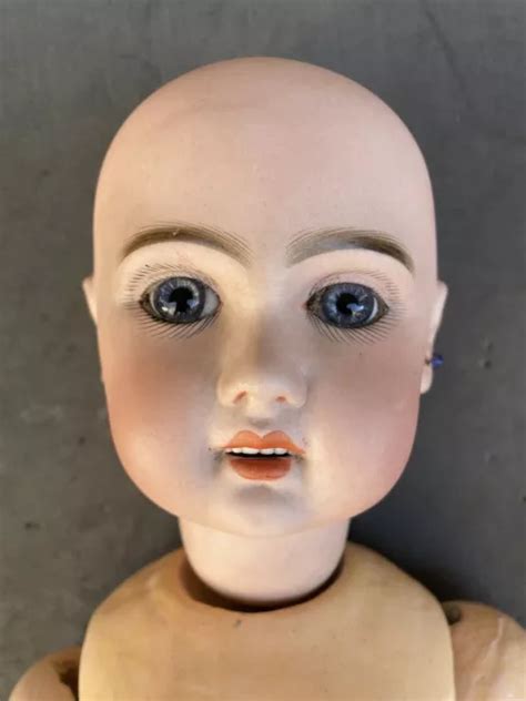 ANCIENNE POUPEE JUMEAU Tete Porcelaine Biscuit Taille 8 Antique Doll