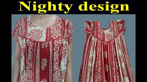 Designer Nighty Cutting And Stitching Youtube