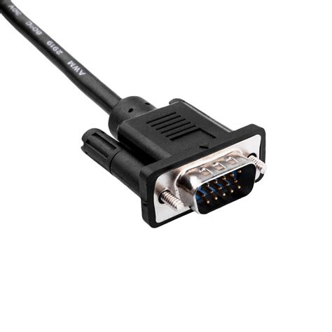Кабель VGA -10.0BK, 10.0м черный, с двумя ферритовыми кольцами
