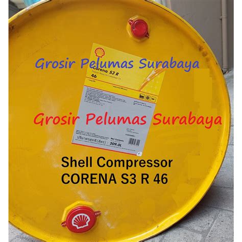 Jual Shell Corena S3r 46 Premium Rotary Air Compressor Oil Oli Kompresor Drum Oil Corena S3 R 46