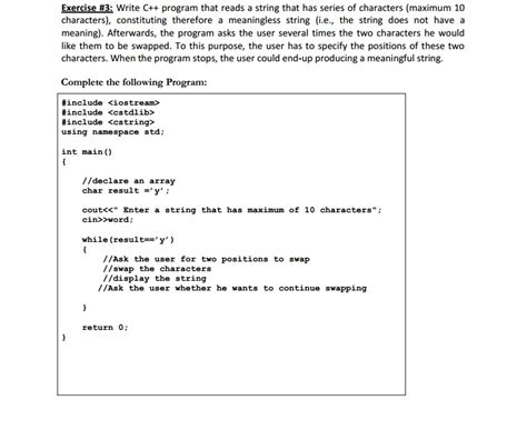 solved exercise 3 write c program that reads a string