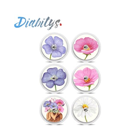 Freestyle Libre Libre 2 Sensor 6 Pack Stickers Wildflowers Pen