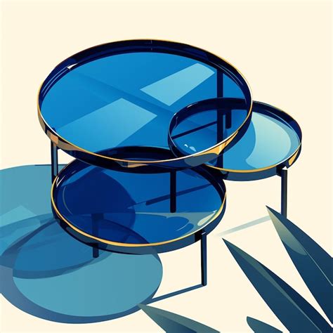 Premium Vector Sleek Glass Nesting Side Tables